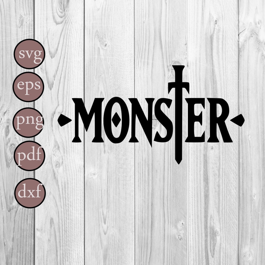 Monster Logo Svg Dxf Eps Pdf Png Monster T Shirt Deco Monster Svg Dxf ...