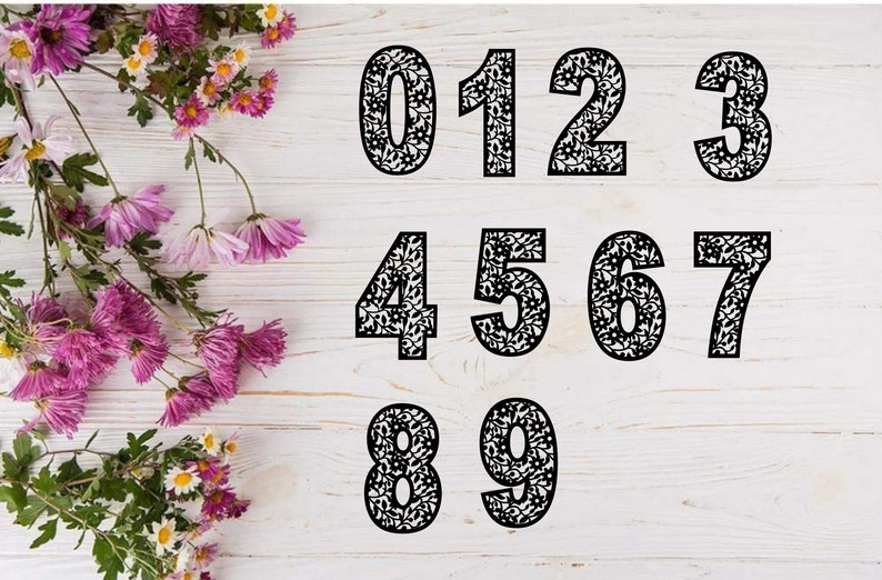 SVG DXF File for All Full Numbers Frame , Laser Glowforge Cuting , SVG ...