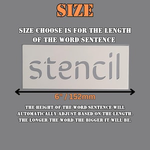 Personalised Custom Text Stencils, Custom Word Stencil, Custom Text ...