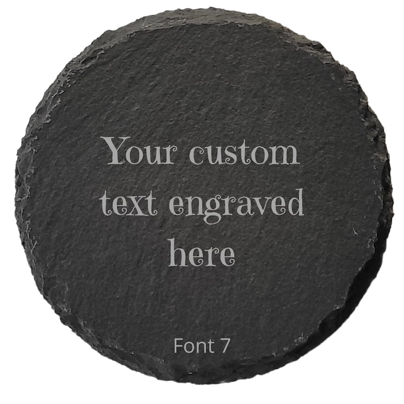 Personalised Slate Coaster Round Coasters for Him Her Mum Dad, Birthday ...