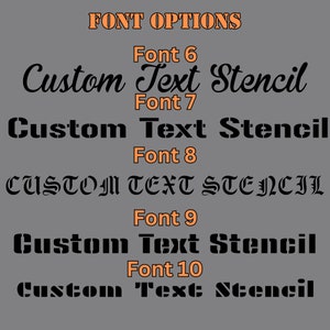 Personalised Custom Text Stencils, Custom Word Stencil, Custom Text ...