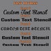 Personalised Custom Text Stencils, Custom Word Stencil, Custom Text ...