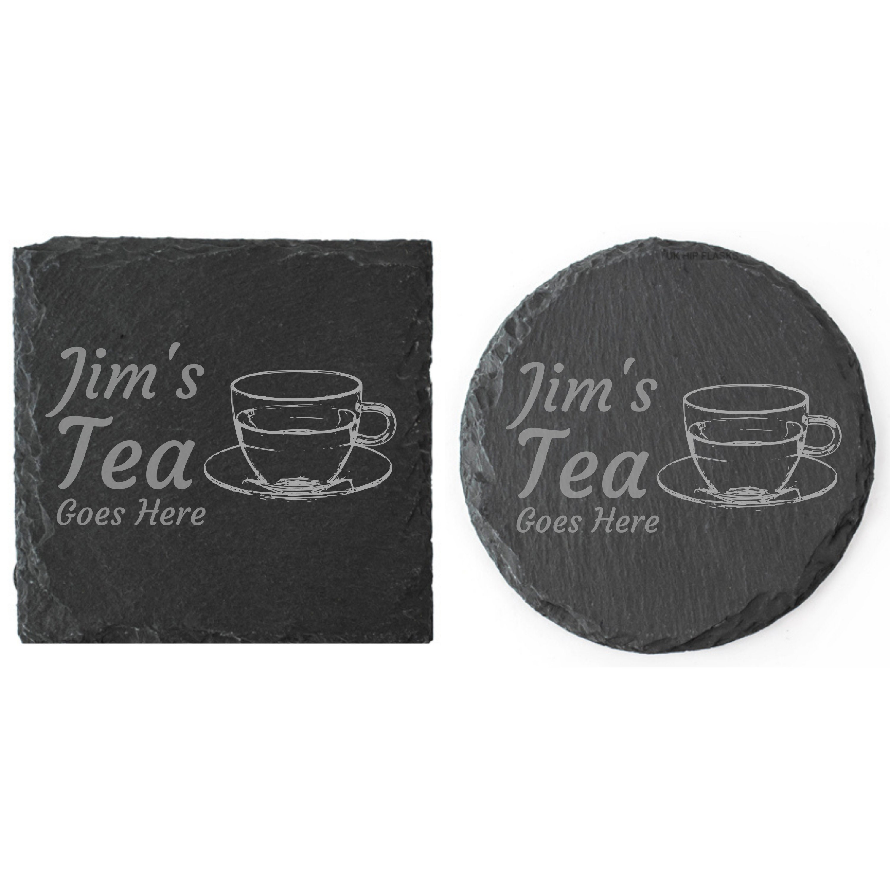 Slate Coaster Personalised Your Drink Here Tea Coffee Gin - Etsy UK
