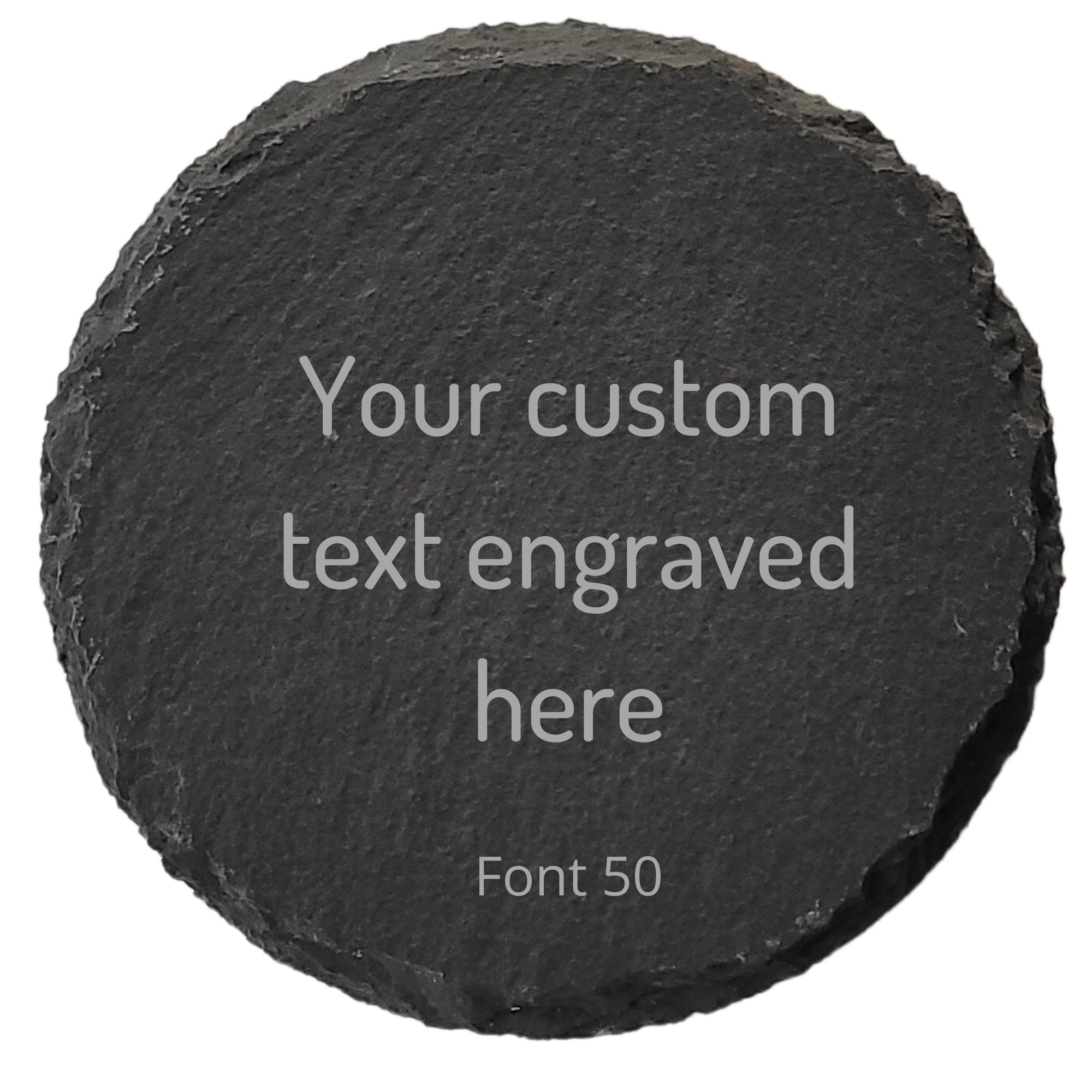 Personalised Slate Coaster Round Coasters for Him Her Mum Dad, Birthday ...
