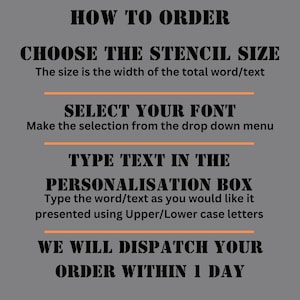 Personalised Custom Text Stencils, Custom Word Stencil, Custom Text ...