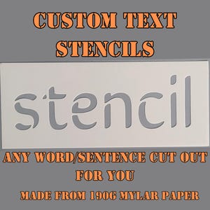 Personalised Custom Text Stencils, Custom Word Stencil, Custom Text ...