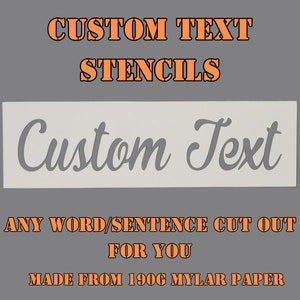 Personalised Custom Text Stencils, Custom Word Stencil, Custom Text ...