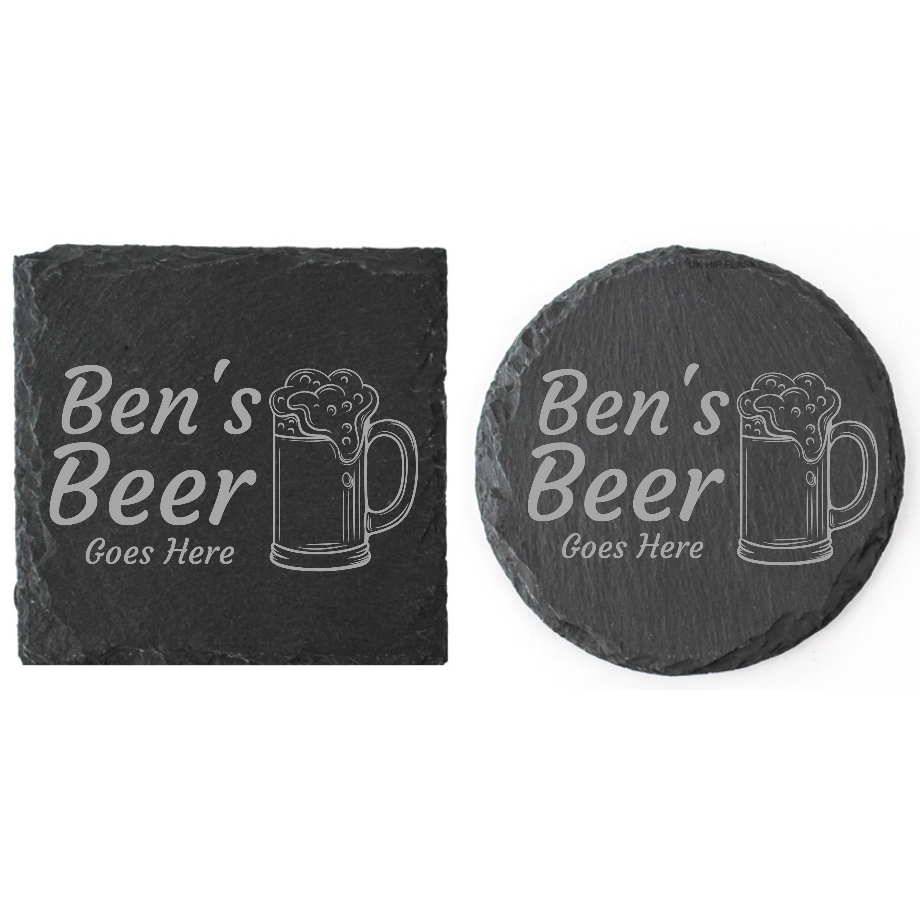 Slate Coaster Personalised Your Drink Here Tea Coffee Gin - Etsy UK