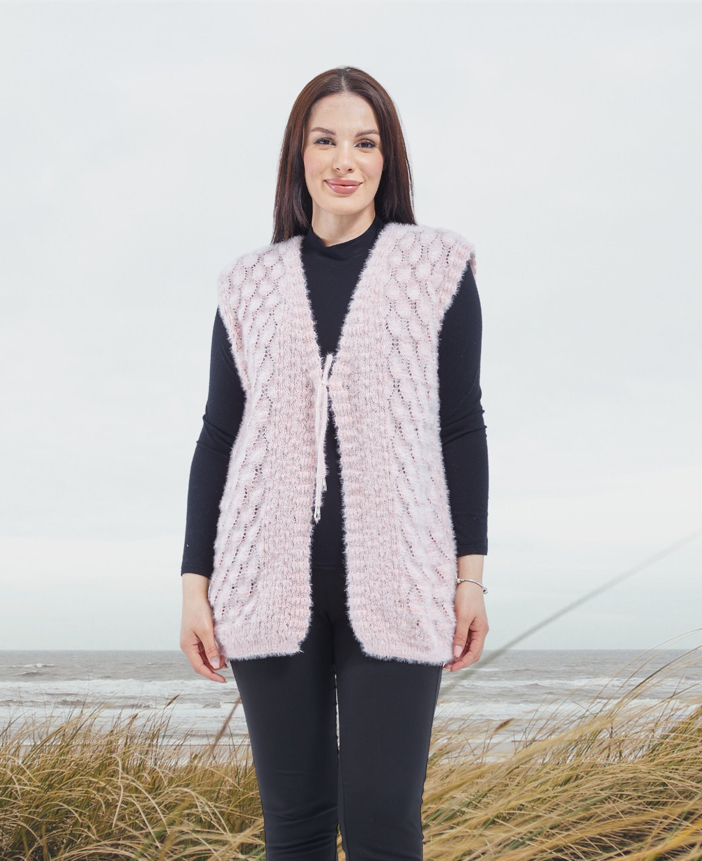 Leafy Pattern Soft Pinkvest Women Furry Vest Casual - Etsy