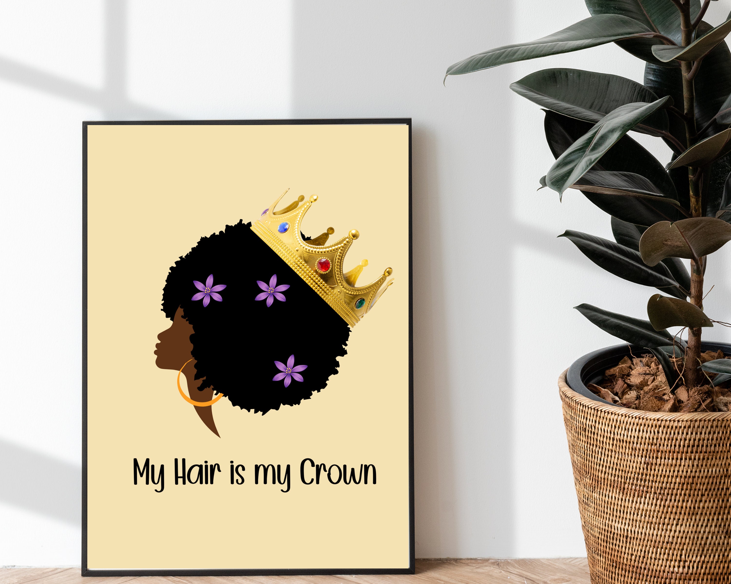 My Hair is My Crown Framed Picture - Etsy