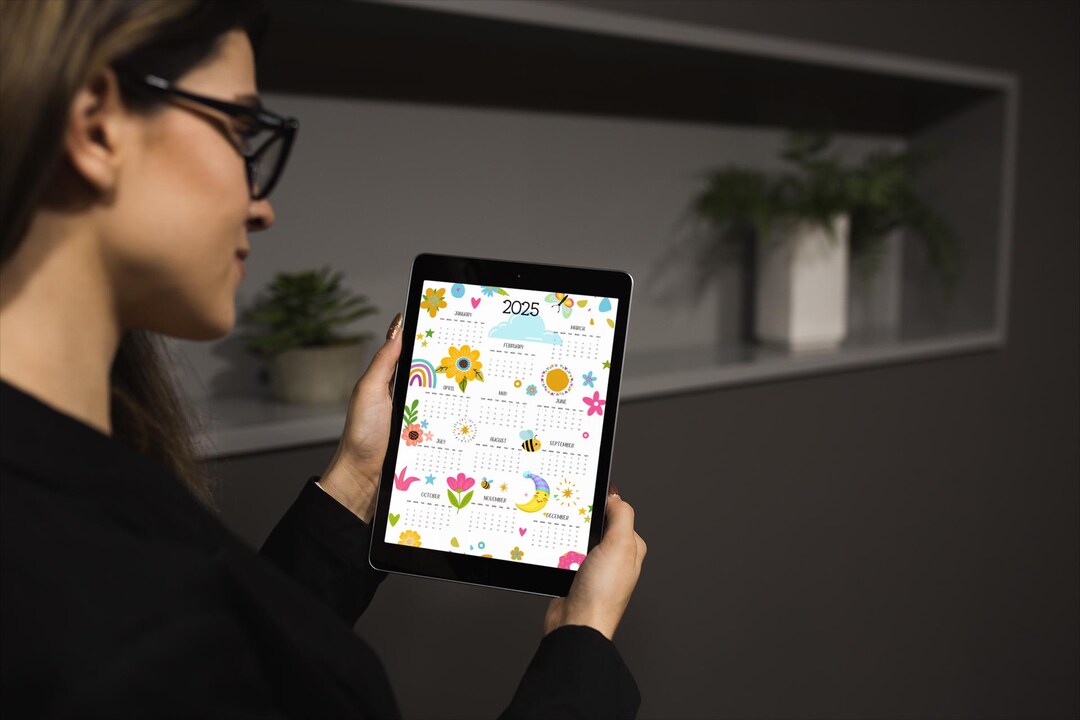 2025 Flower Calendar Template for Planners - Etsy