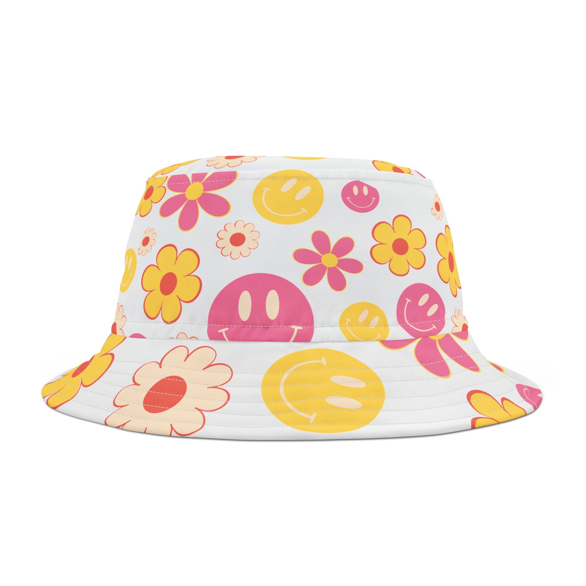 Smiley Face Bucket Hat - Etsy