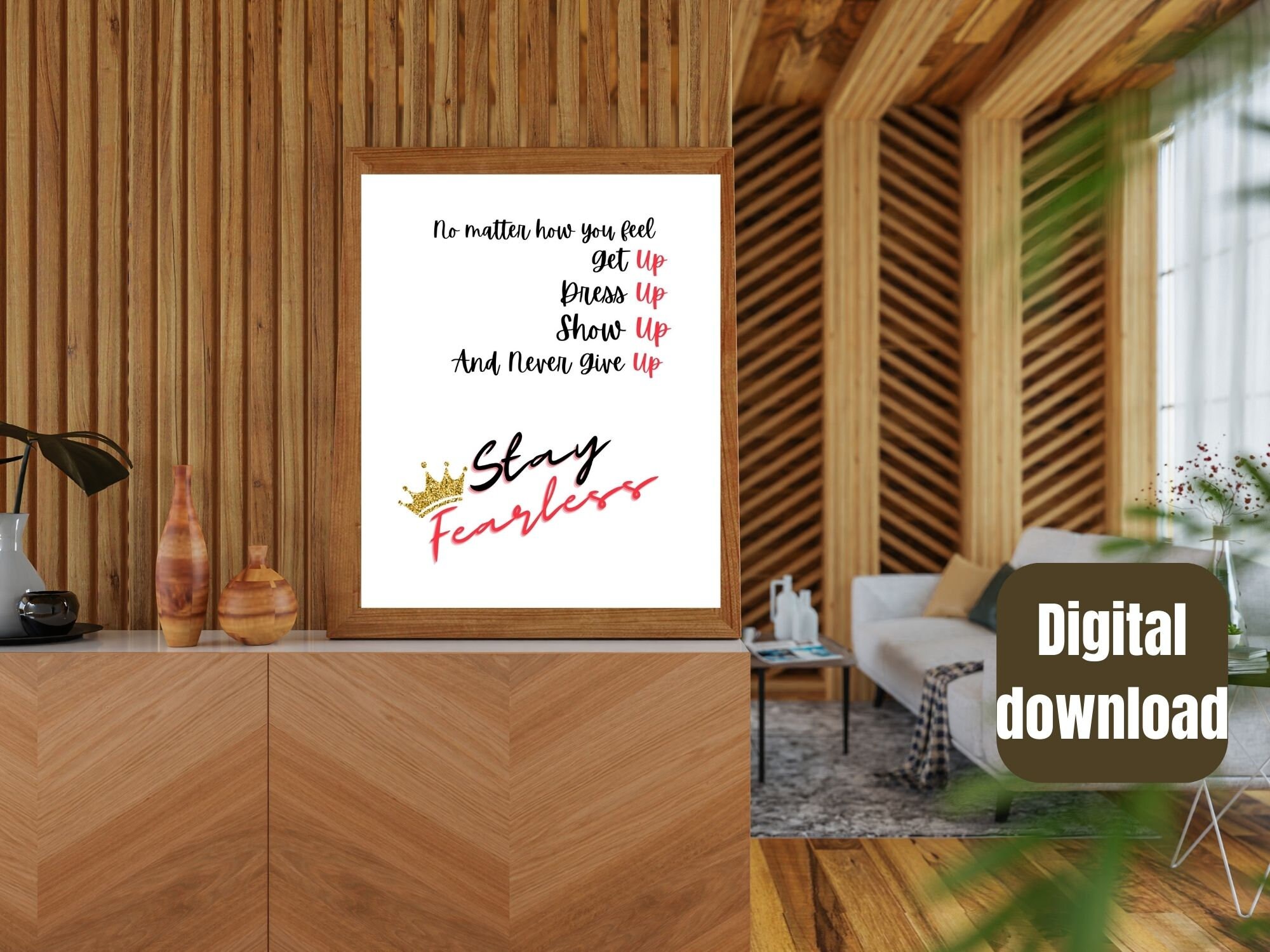 Stay Fearless Inspirational Wall Picture Art and Wall Decor. - Etsy