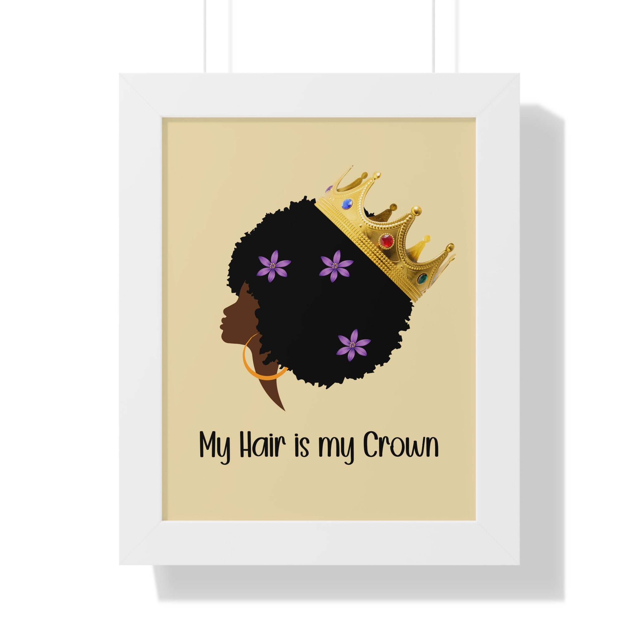 My Hair is My Crown Framed Picture - Etsy