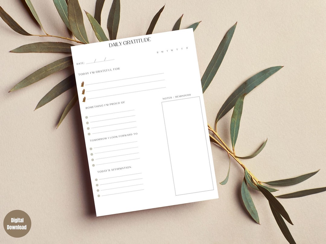 Daily Gratitude Goodnotes Template - Etsy