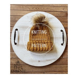 Beginner Knitting Pattern the Madeline Beanie Knitting - Etsy