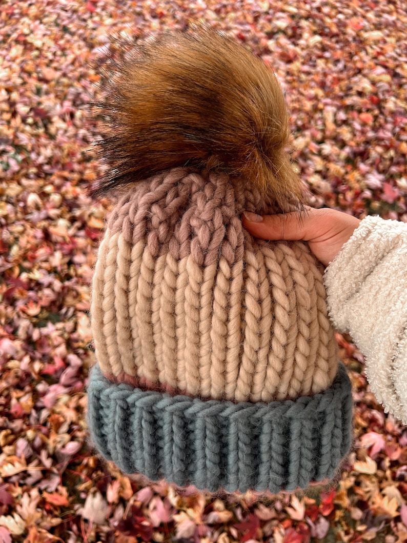 Beginner Knitting Pattern the Madeline Beanie Knitting - Etsy