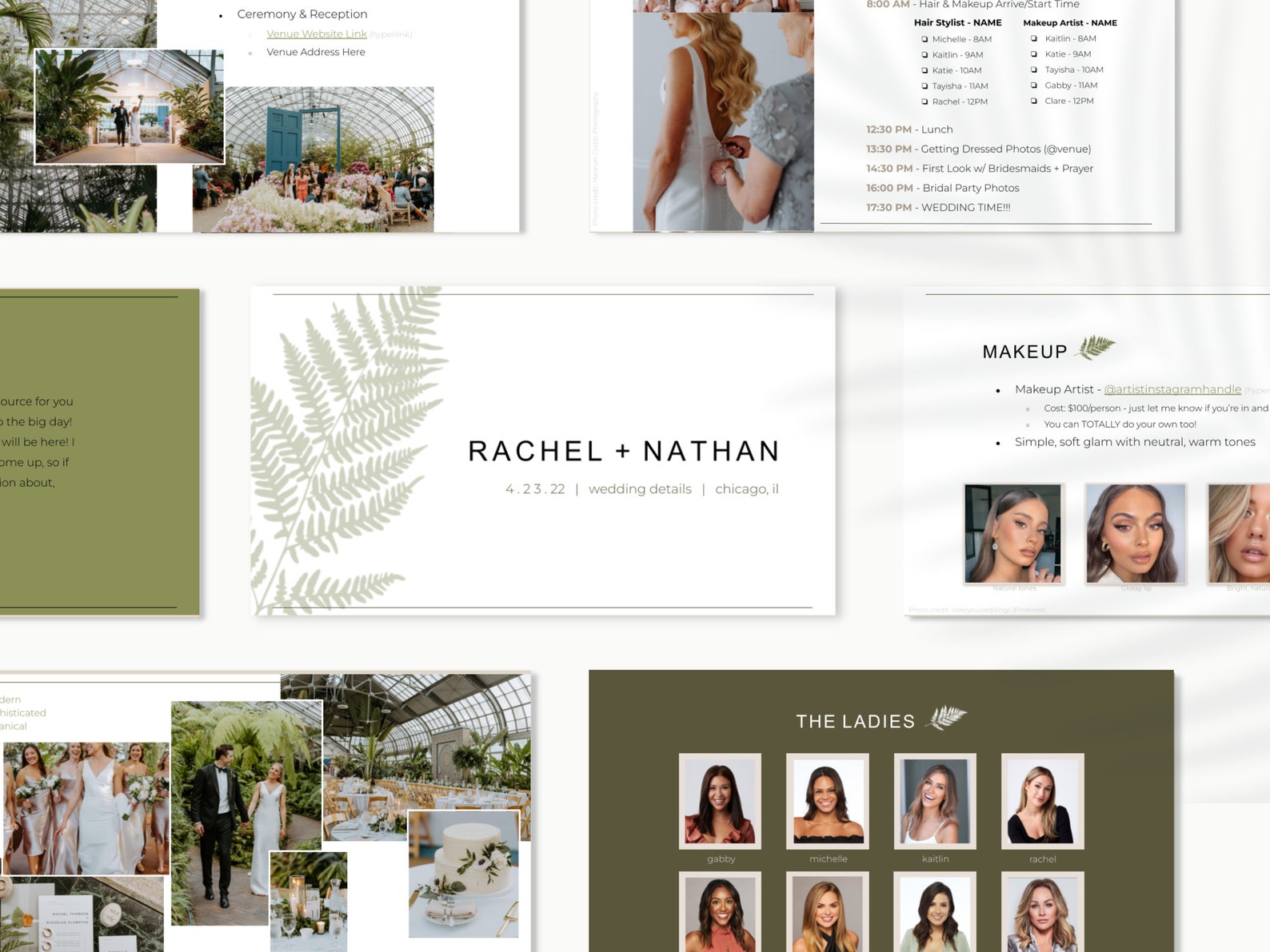 RACHEL Wedding Template --- 20-slide Wedding Planning Digital Download ...