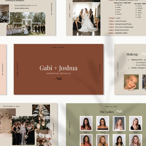 Wedding Template 14 Slide Wedding Planning Timeline & - Etsy