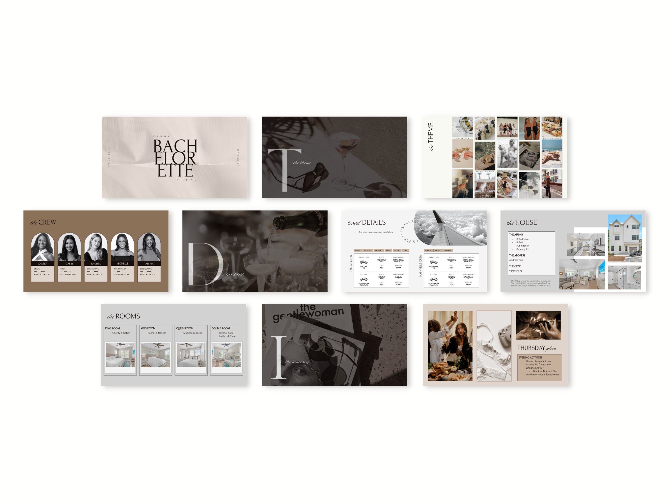 KINI'S & TINI'S Bachelorette Template 20-slide Bachelorette Planning ...