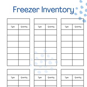 Freezer Inventory - Etsy