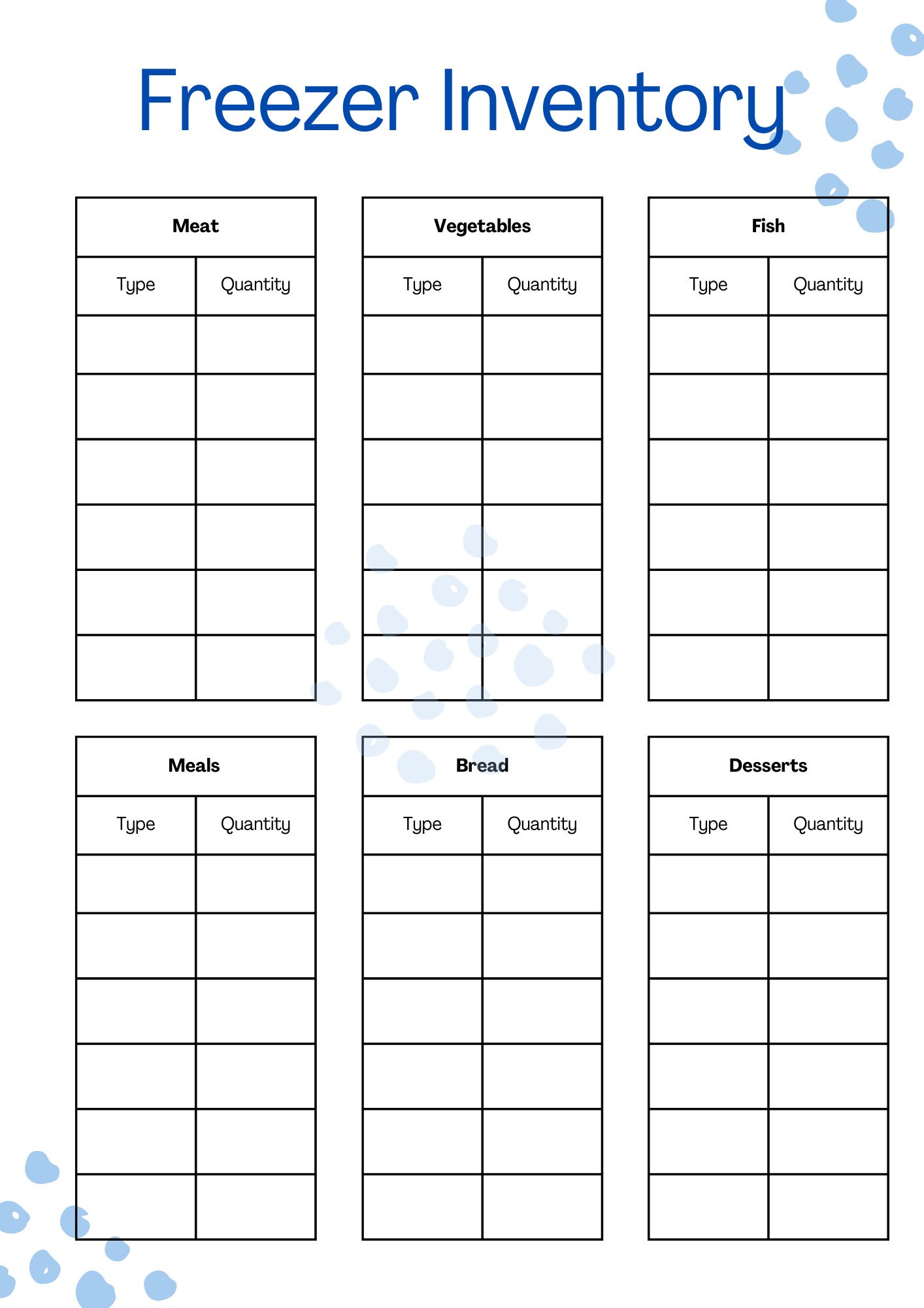 Freezer Inventory - Etsy