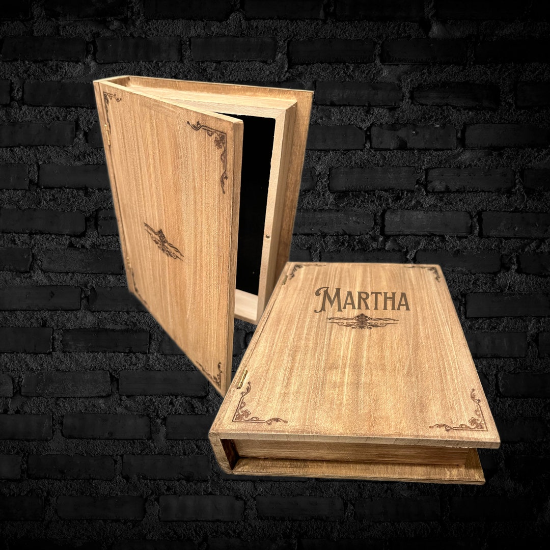 PERSONALIZED GIFT, Openable Book Box, Wood Fake Book Storage, Victorian ...