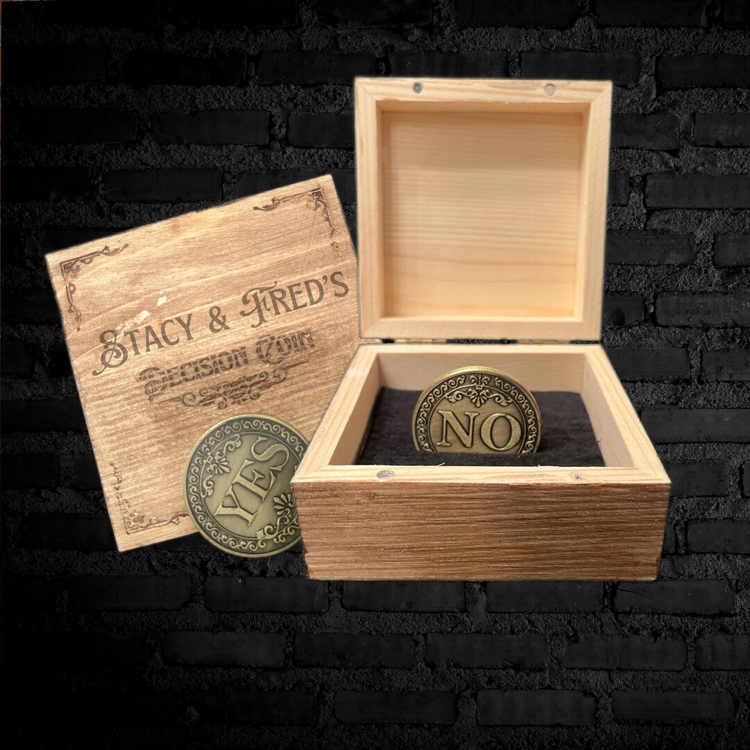 Decision Coin With Box, Personalized Decision Coin Engraved, Keepsake ...