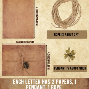 Vintage Envelope Letter Packs, Antique Style Blank Letter With Hemp ...