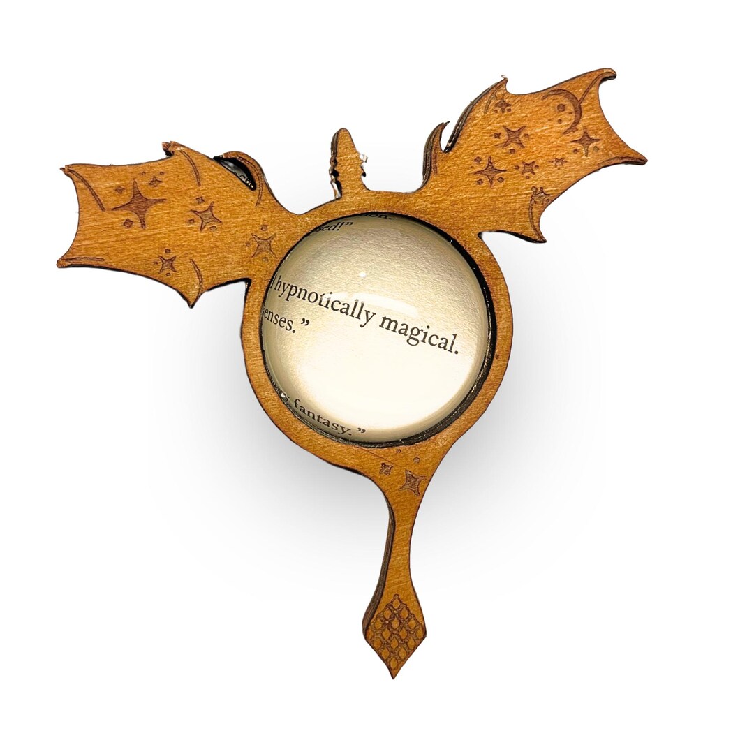 Wooden Dragon Magnifying Glass, Fantasy Book Magnifier With Engraved ...