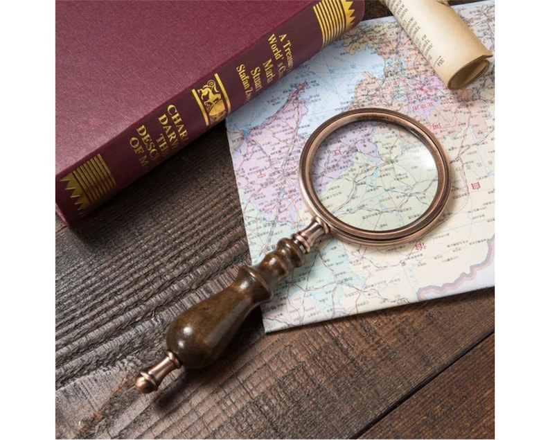 Custom Name Engraved Wood Magnifying Glass, Retro Optical Glass ...