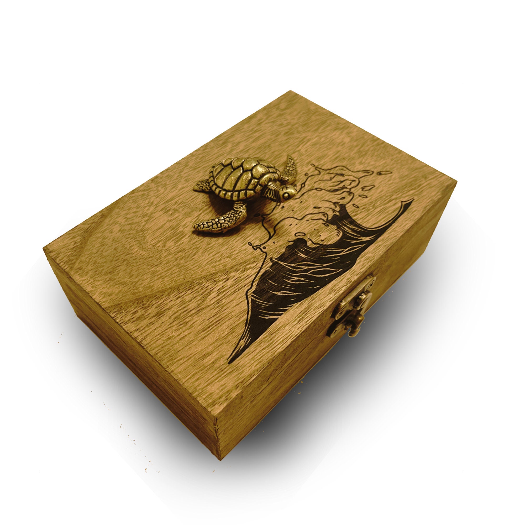 Vintage Jewelry Trinket Keepsake Box Sea Turtle Lover, Housewarming ...