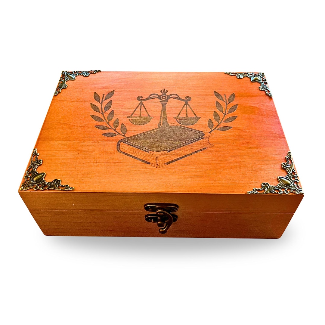 Personalized Lawyer Gift Box | Engraved Maple Wood Keepsake Box ...
