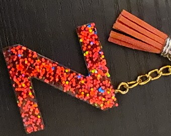 Beaded Alphabet Keyrings U to Z - Etsy