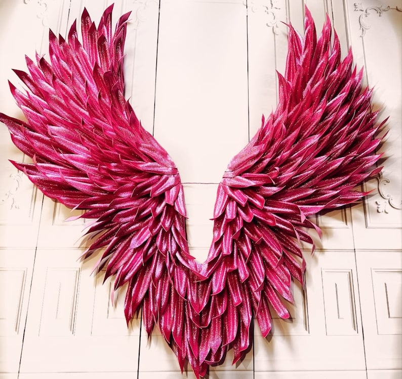 Pink Glitter Angel Wings: Cosplay Photoshoot Costume (60x60inch) - Etsy