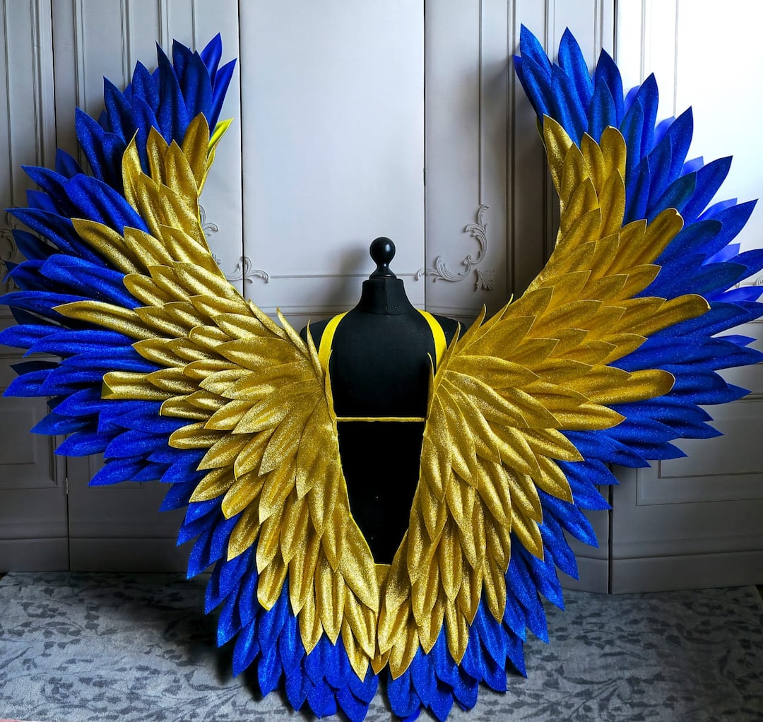 Blue and Yellow Wings, Photoshoot, Cosplay, Party and More 150x150cm ...