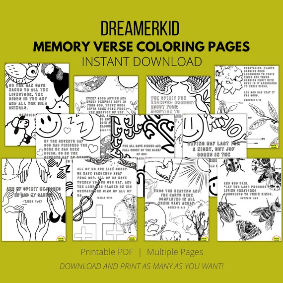Memory Verse Coloring Pages Bible Verse Coloring Pages - Etsy