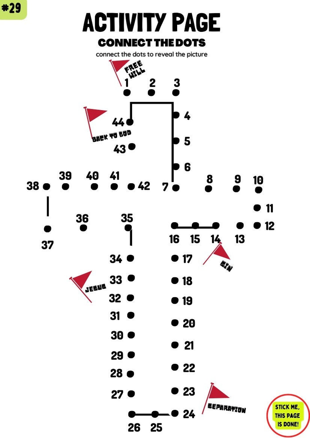 Connect the Dots Cross Activity; Atonement Activity; Forgiveness Lesson ...