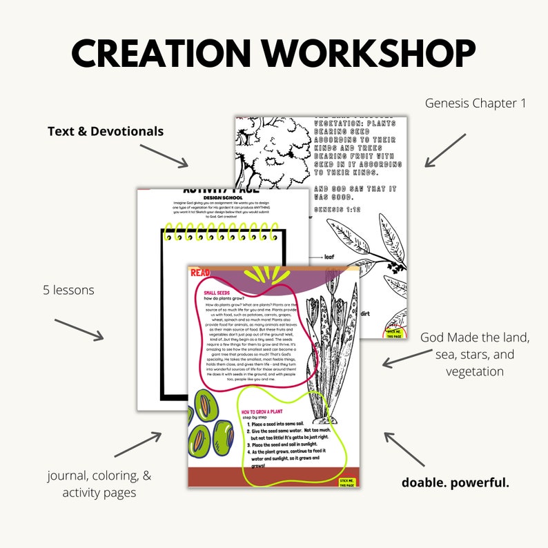 Creation Day 3 & 4; God Made Land, Sea, Stars and Vegetation, Genesis 1 ...