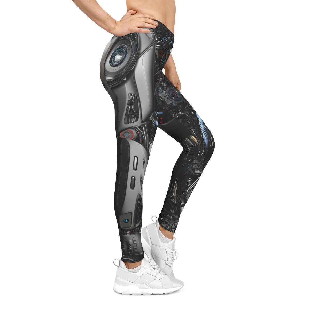 Women's Cyborg Leggings, Robotic Machine, Mechanical Human, Cosplay ...