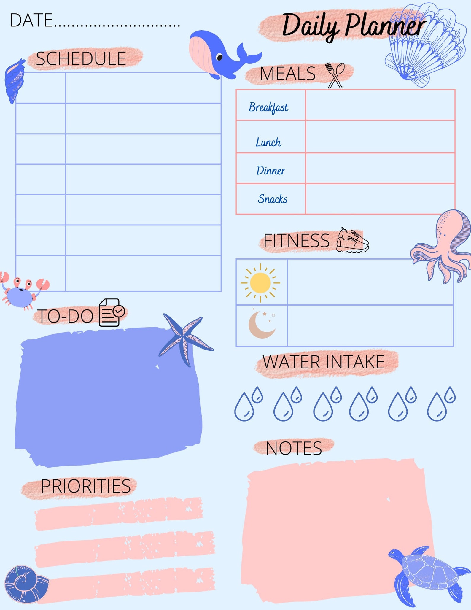 Sea Planner Set - Etsy