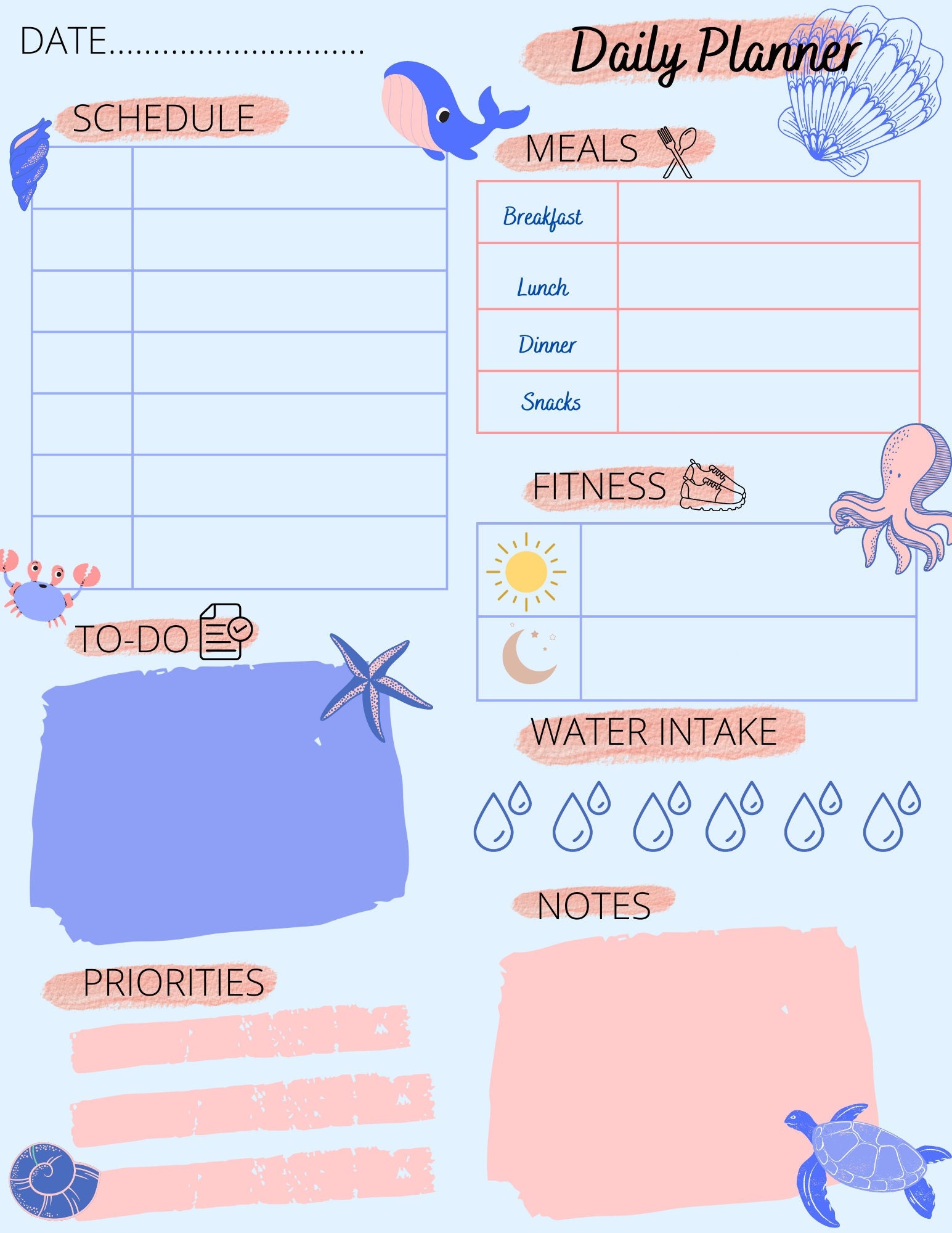 Sea Planner Set - Etsy