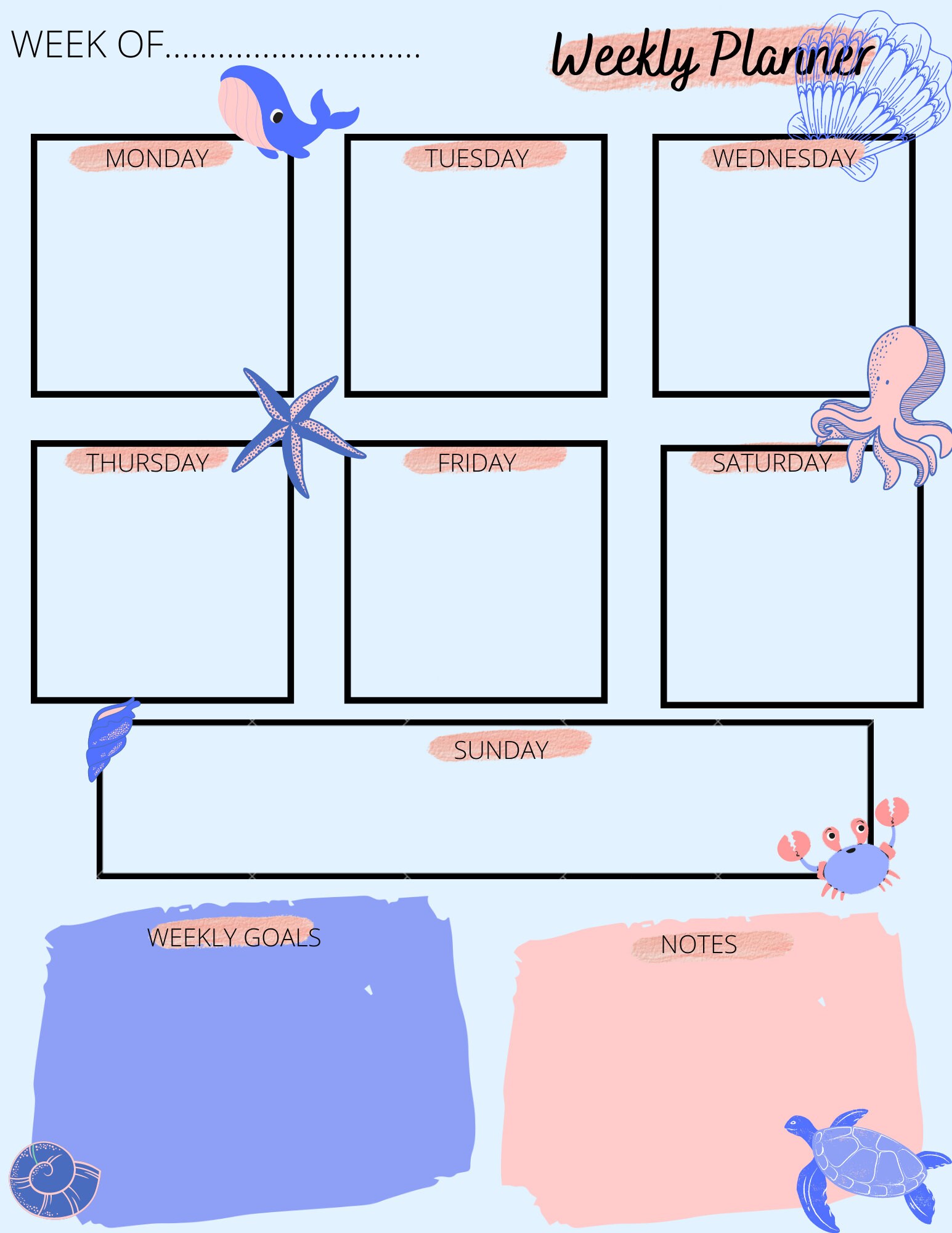 Sea Planner Set - Etsy