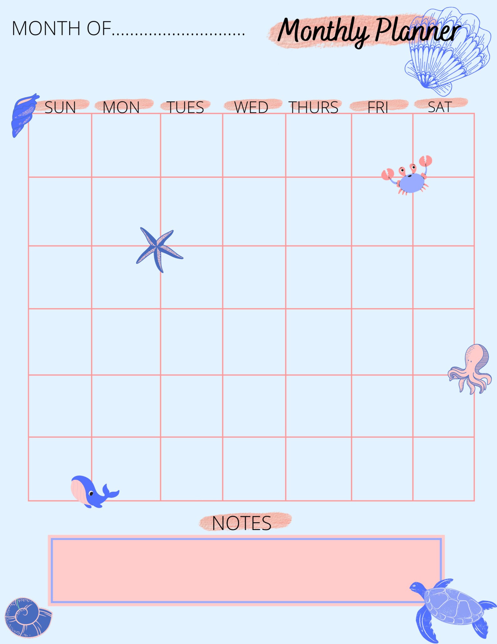 Sea Planner Set - Etsy