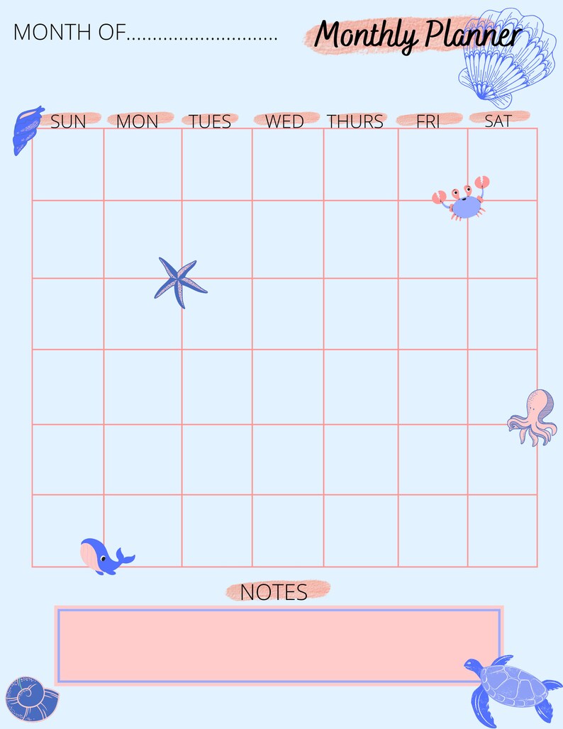 Sea Planner Set - Etsy