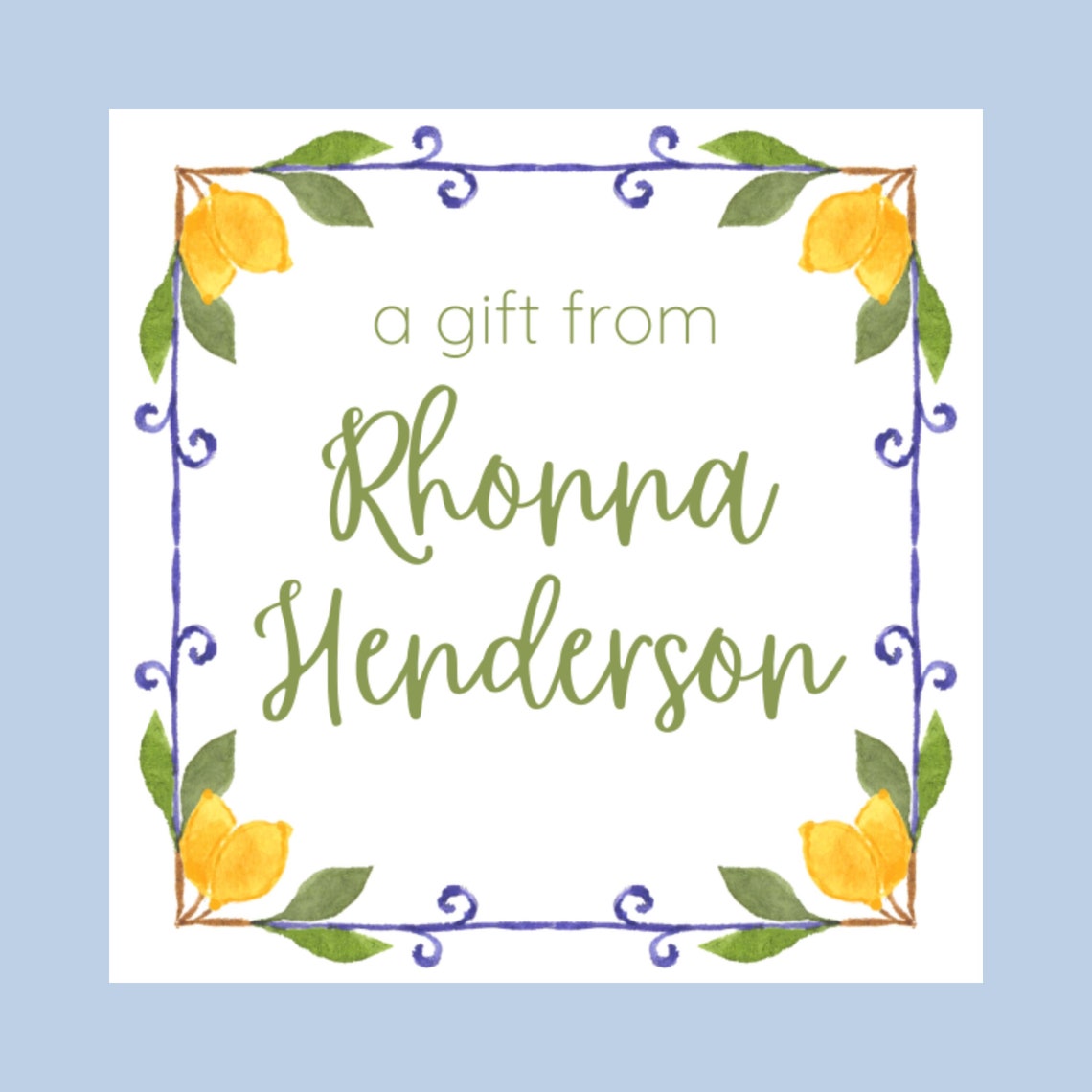 Printable Lemon Gift Tag Template/ Enclosure Card - Etsy