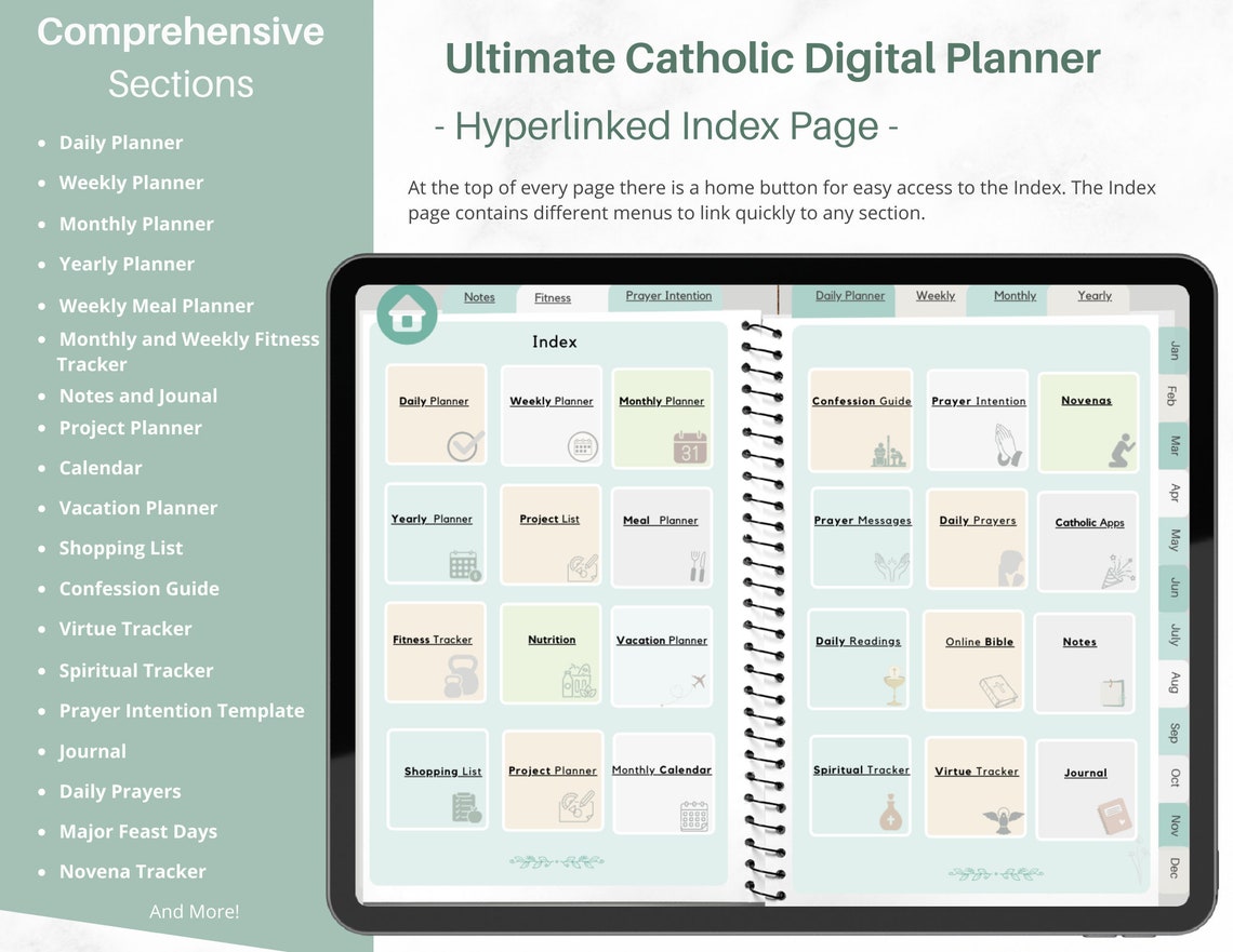 Ultimate Catholic Digital Daily Planner 2022 2023 INSTANT - Etsy