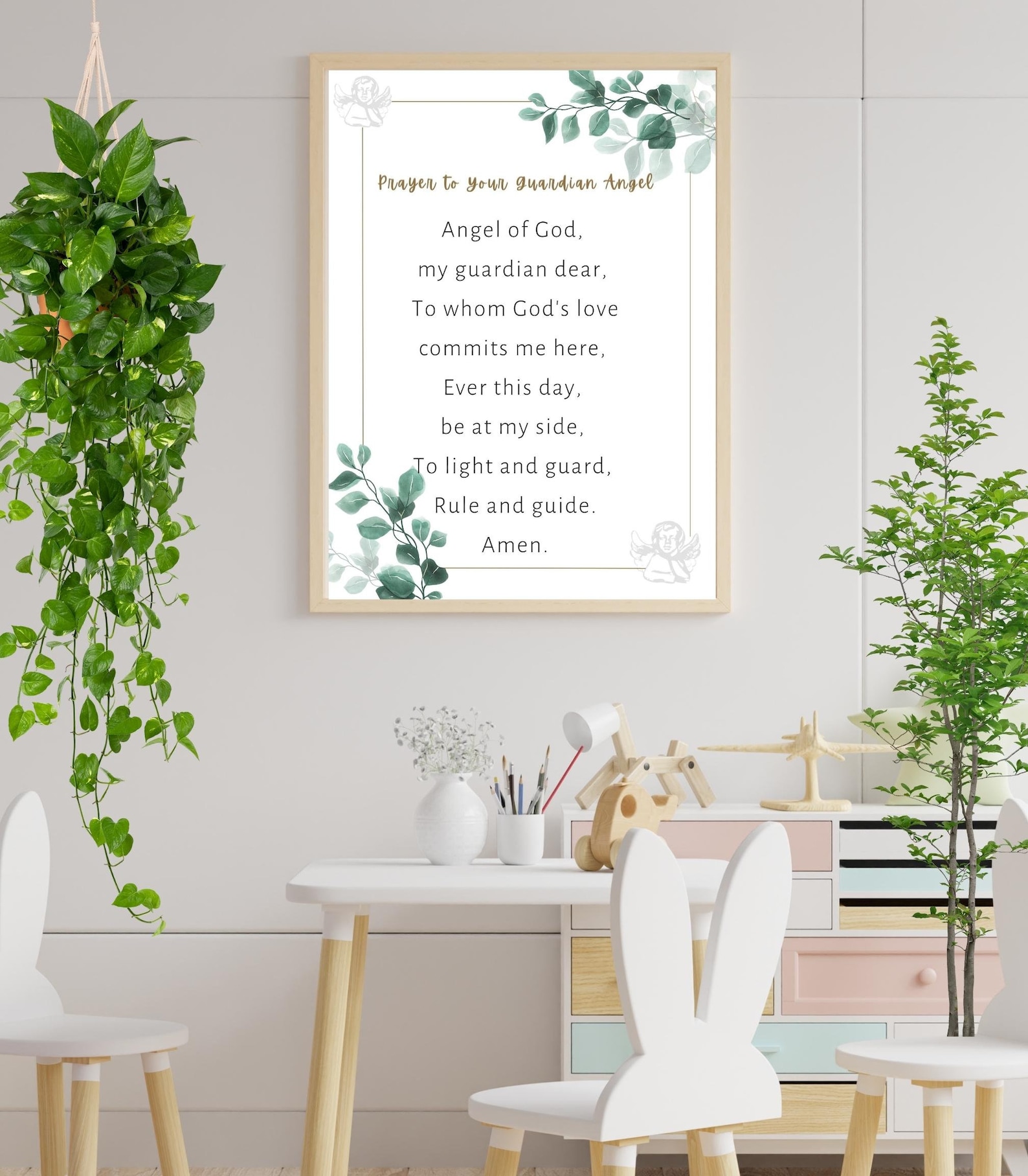 Prayer to Your Guardian Angel Printable, Wall Decor, Catholic Poster ...