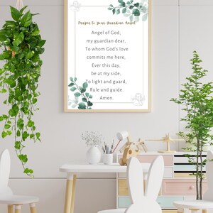 Prayer to Your Guardian Angel Printable, Wall Decor, Catholic Poster ...