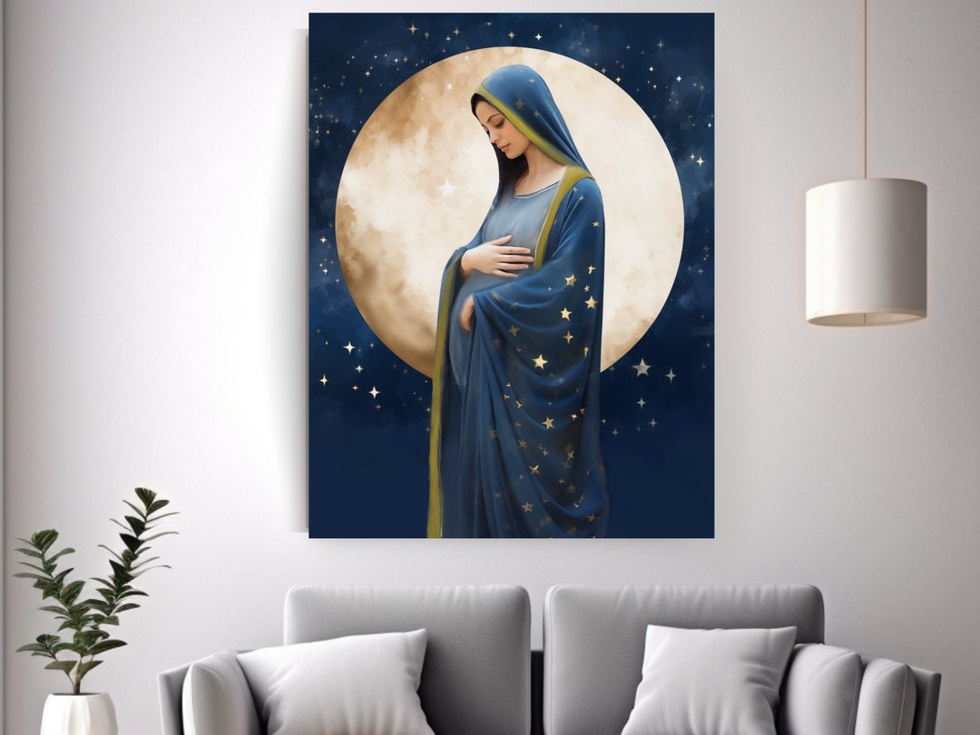 Mother Mary Prints, Catholic Art, Mother Mary Canvas ,catholic Gift ...